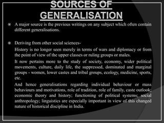 Generalization in History Writing | PPTX