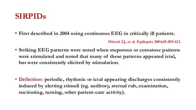 Generalised periodic epileptiform discharges