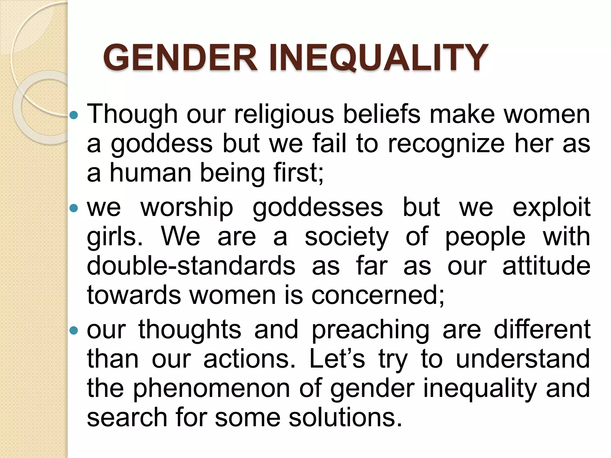 General issues connected to gender discrimination | PPTX