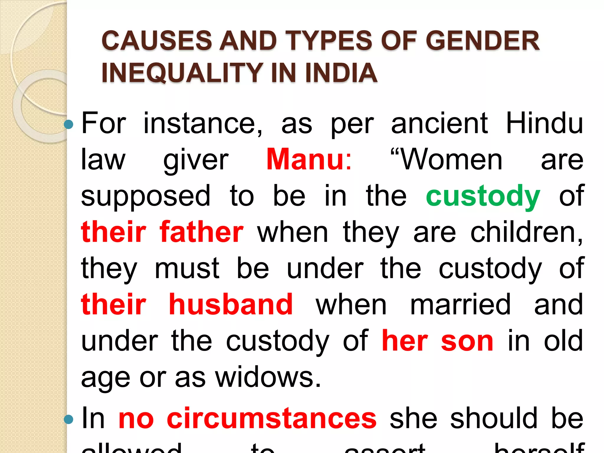 General issues connected to gender discrimination | PPTX