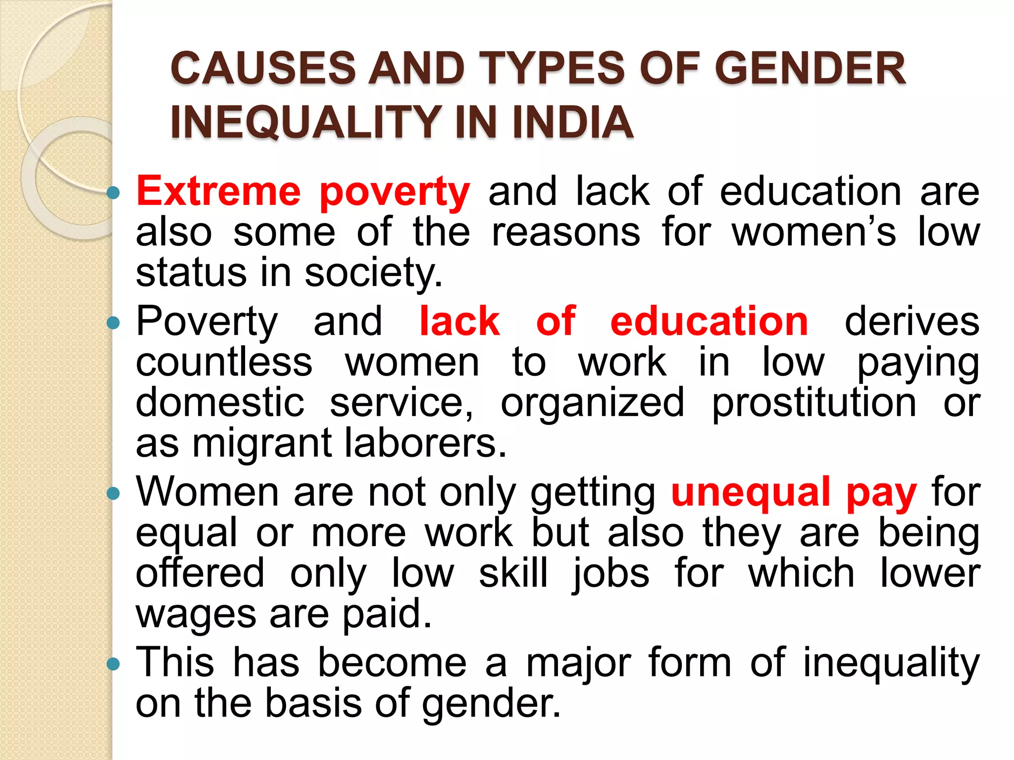 General issues connected to gender discrimination | PPTX