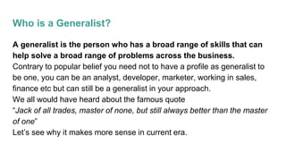Generalist vs specialists | PPTX