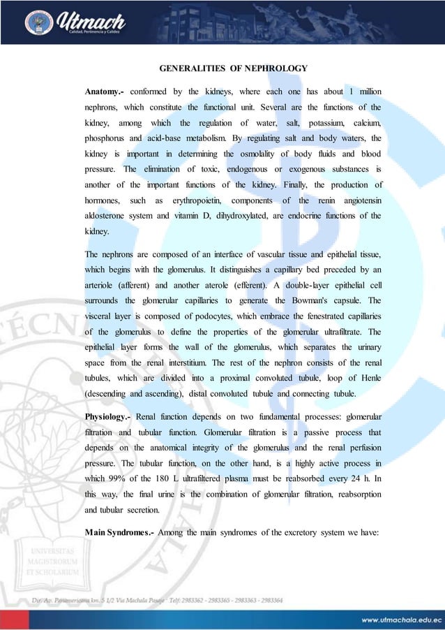 Generalities of-nephrology | PDF