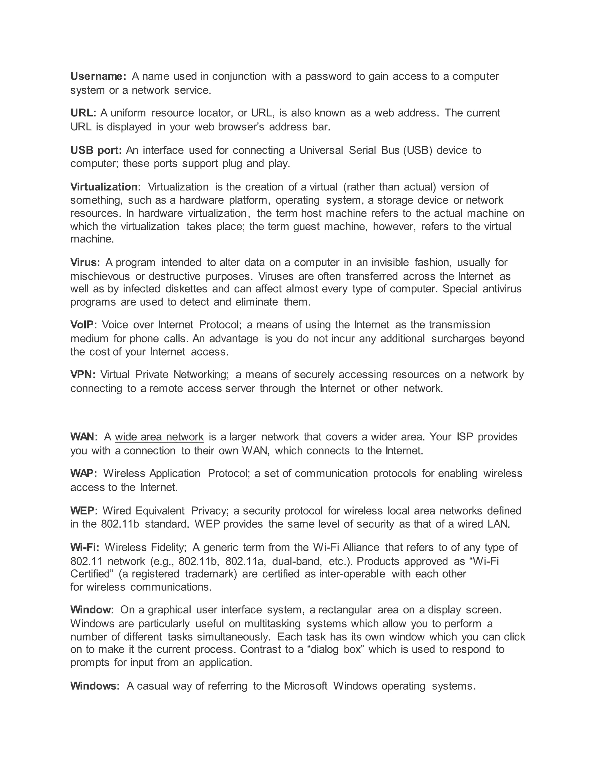 General it terminologies | DOCX