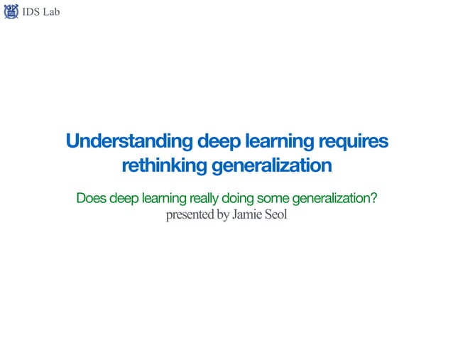 Understanding Deep Learning Requires Rethinking Generalization Pdf