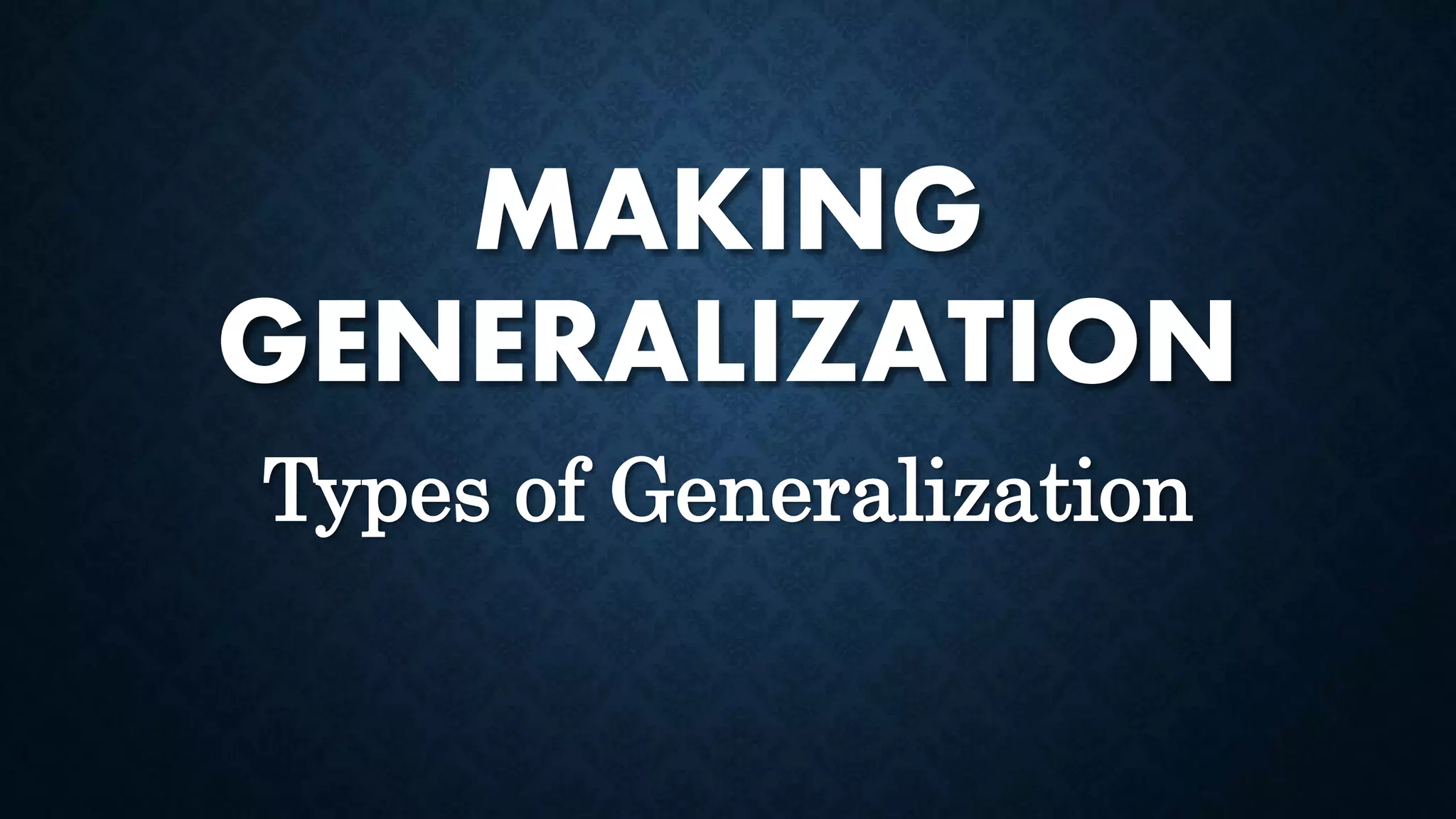 GENERALIZATION.pptx