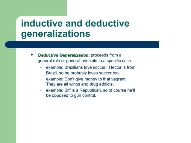 Generalization and example | PPT