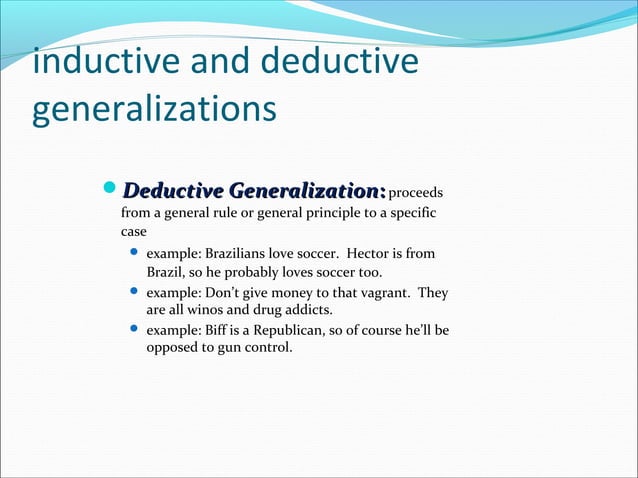 Generalization And Types Ppt Science