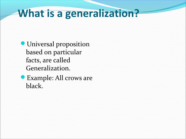 Generalization and types | PPT | Science