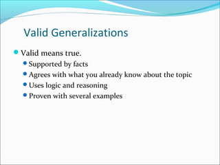 Generalization and types | PPT