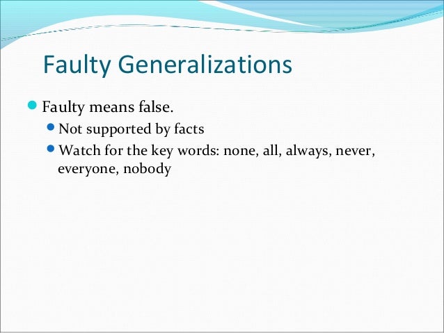 Generalization and types