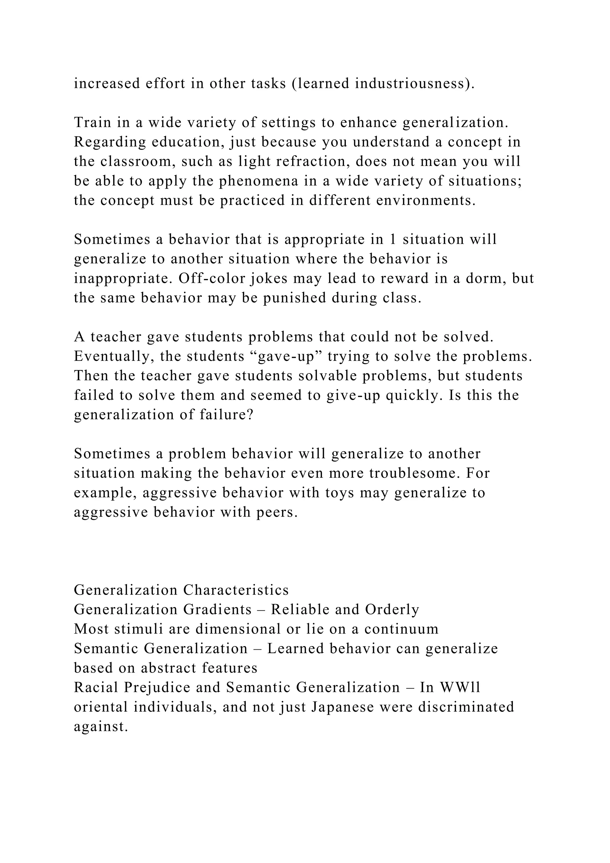 Generalization, Discrimination, and Stimulus ControlChap.docx