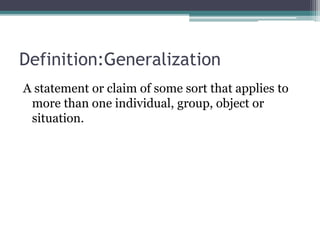 Generalization in Qualitative Research | PPTX | Education