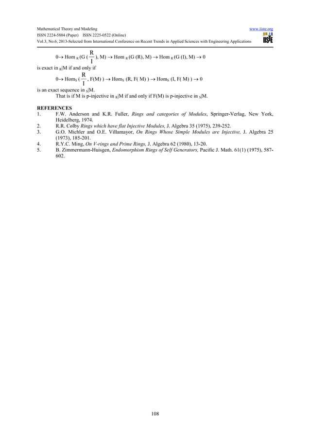 Generalization Of P Injective Rings And Projective Modules Pdf