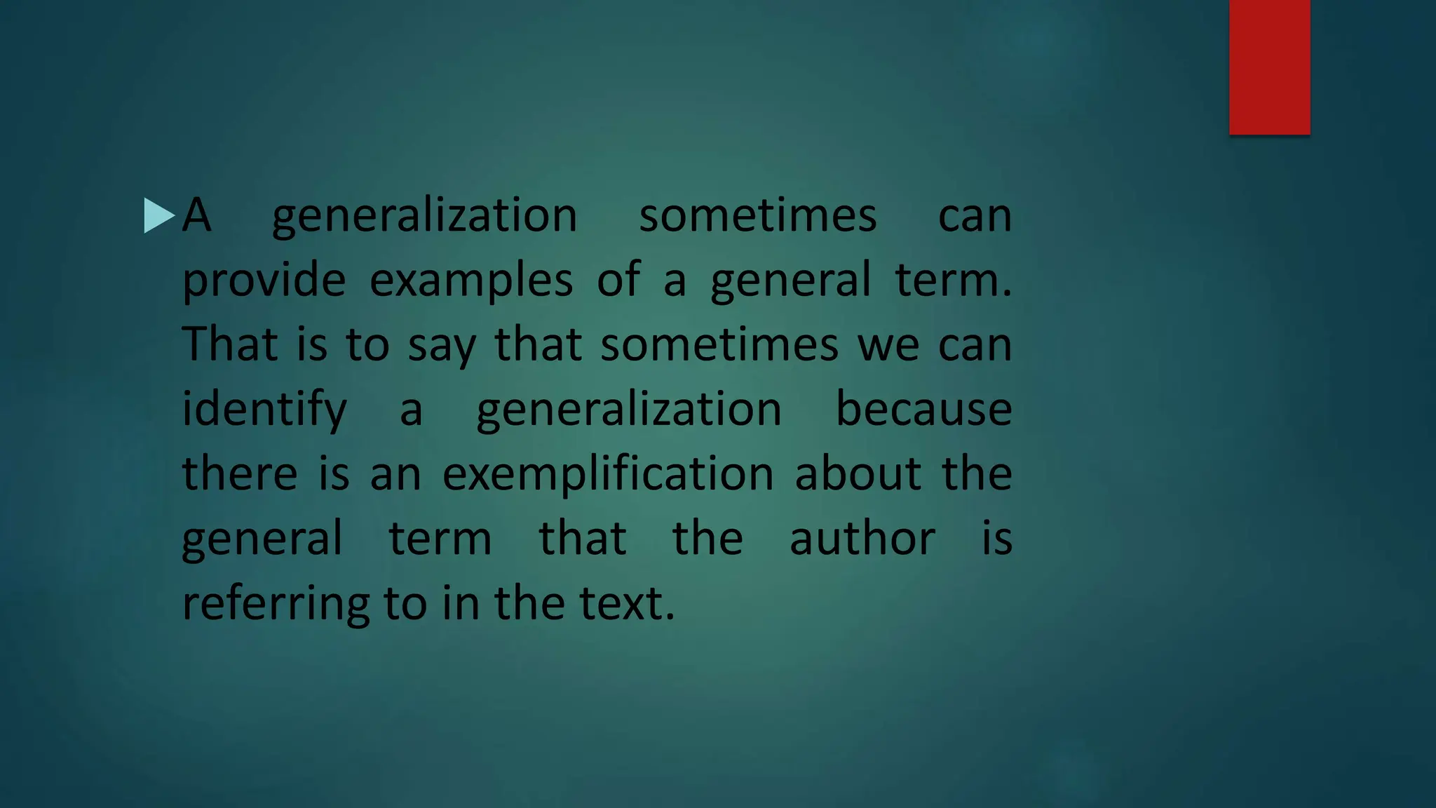 Generalization ppt. types of generalization | PPTX