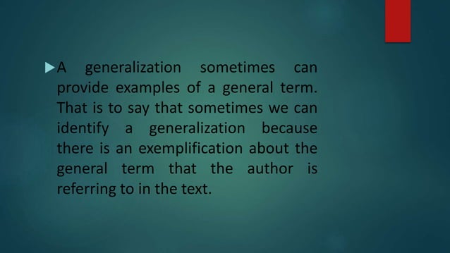 Generalization ppt. types of generalization | PPTX