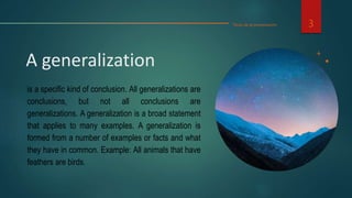Generalization ppt. types of generalization | PPTX