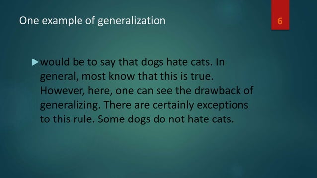Generalization ppt. types of generalization | PPTX