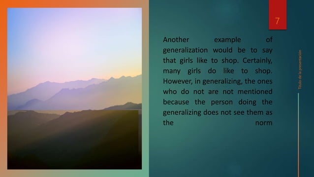 Generalization ppt. types of generalization | PPTX