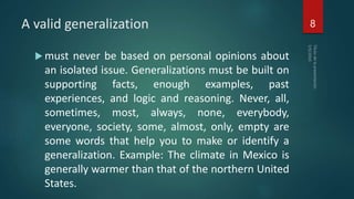 Generalization ppt. types of generalization | PPTX