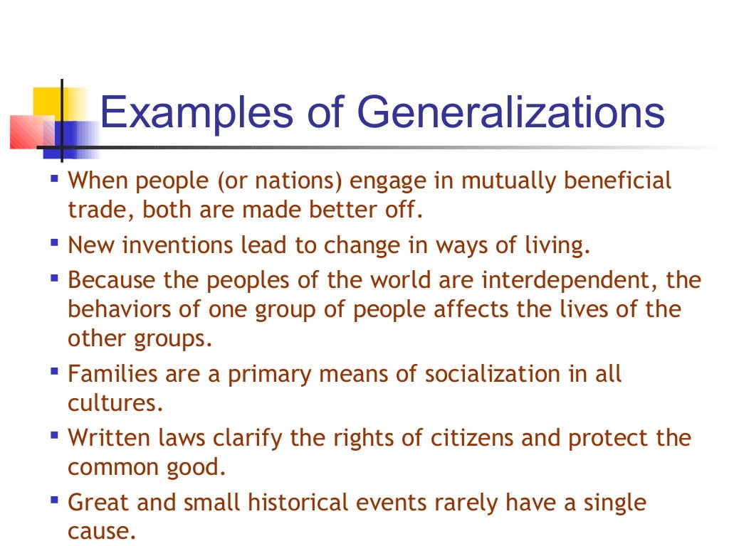 Generalizations Concepts generalizations-concepts