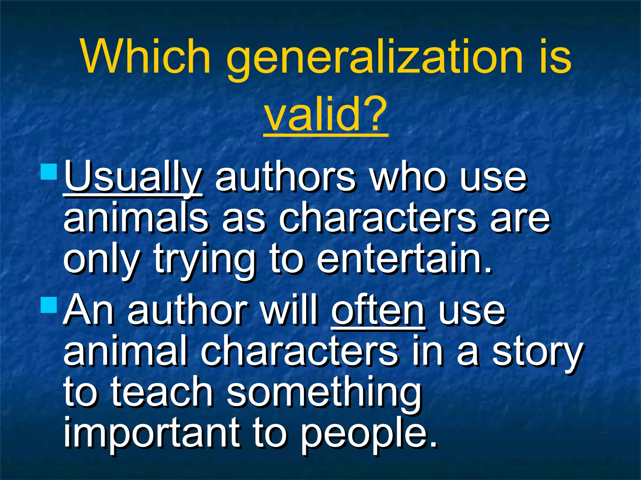 Generalize | PPT
