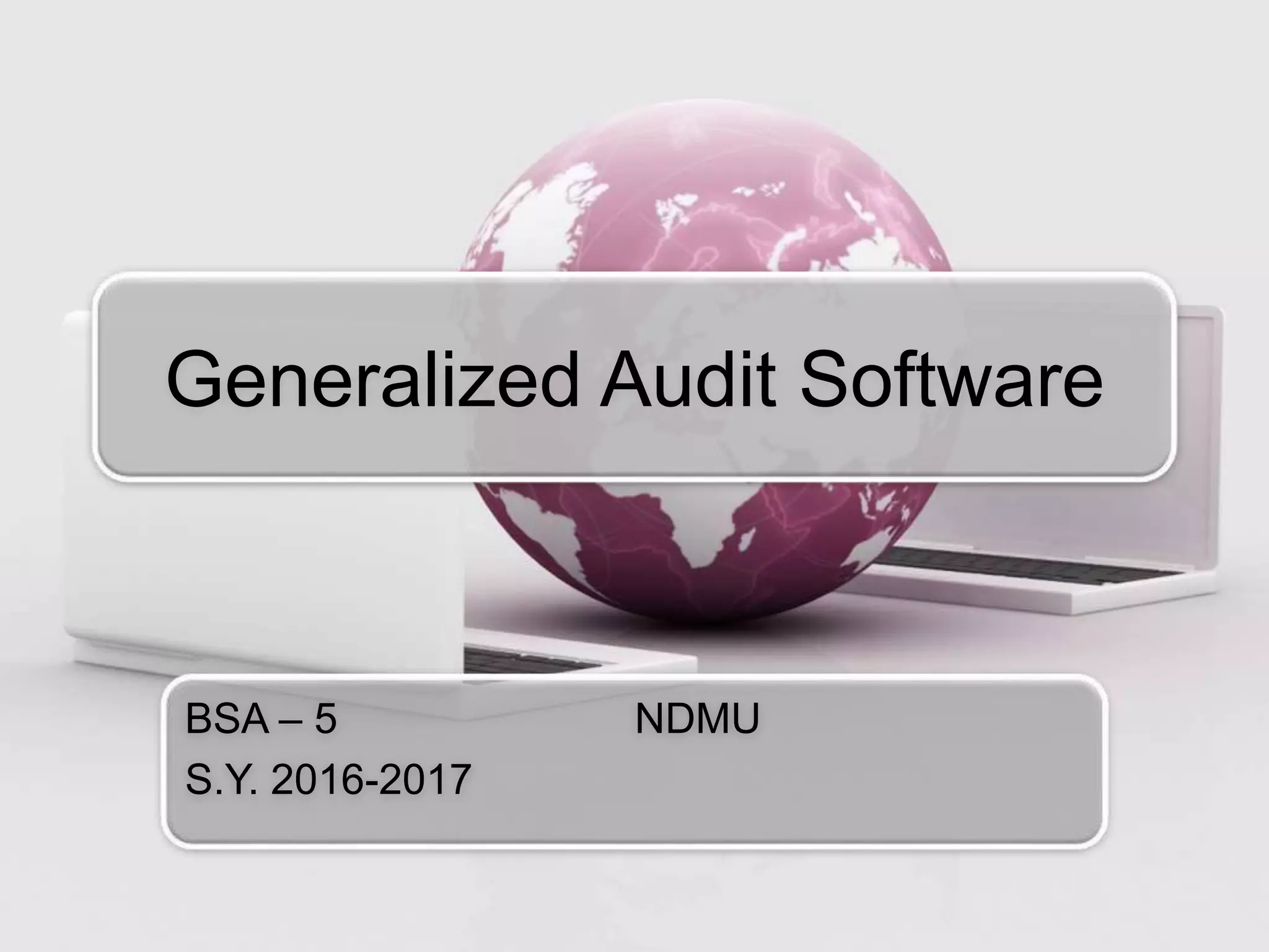 Generalized audit-software | PPTX