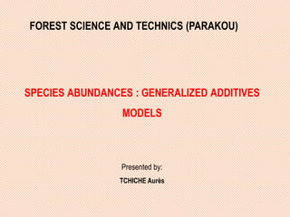 Generalized additives models (gam) | PDF