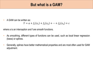 Generalized additives models (gam) | PDF