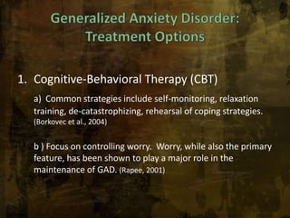 Generalized anxiety disorder | PPT