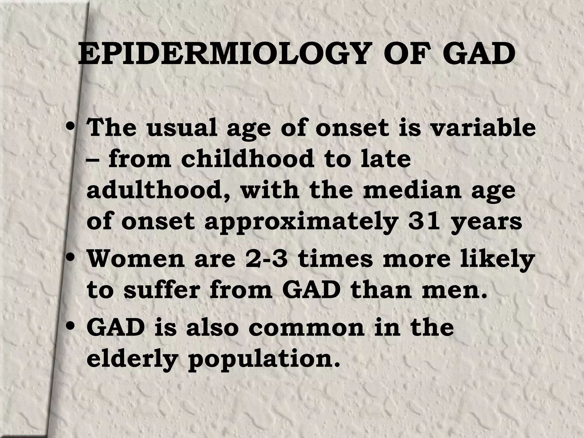 Generalized anxiety disorder | PPT