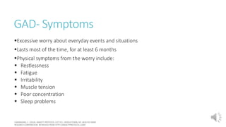Generalized Anxiety Disorder- What It Is And How To Treat It | PPTX