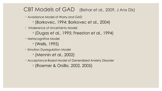 GENERALIZED ANXIETY DISORDER-ACC TO DSMV | PPTX