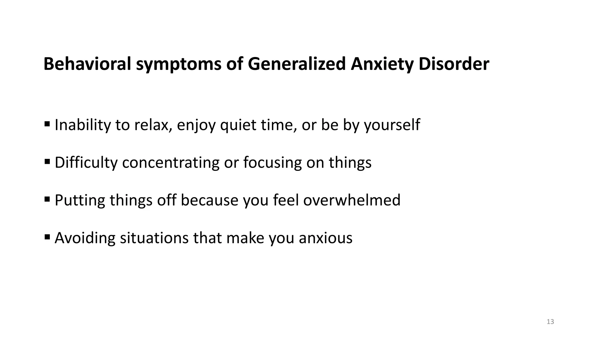 Generalized Anxiety Disorder (GAD) | PPTX