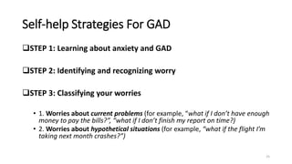 Generalized Anxiety Disorder (GAD) | PPTX