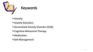 Generalized Anxiety Disorder (GAD) | PPTX