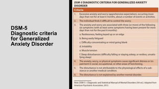 Generalized anxiety disorder | PPTX