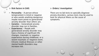 Generalized anxiety disorder (GAD) | PPT