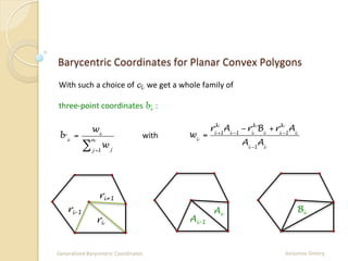 Generalized Barycentric Coordinates | PDF