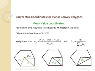 Generalized Barycentric Coordinates | PDF