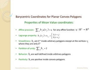 Generalized Barycentric Coordinates | PDF
