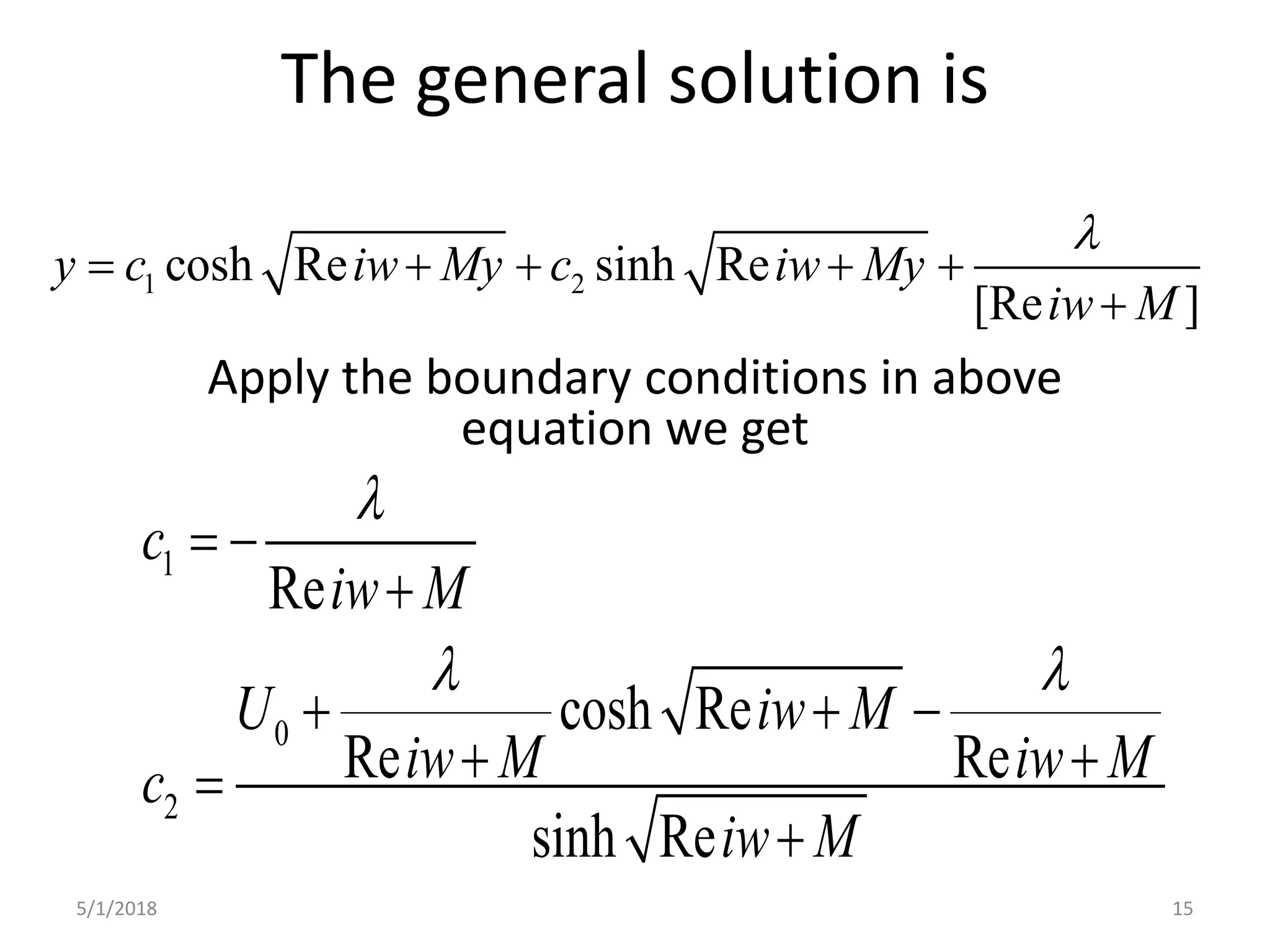 Generalized couette flow by assume solution | PPTX