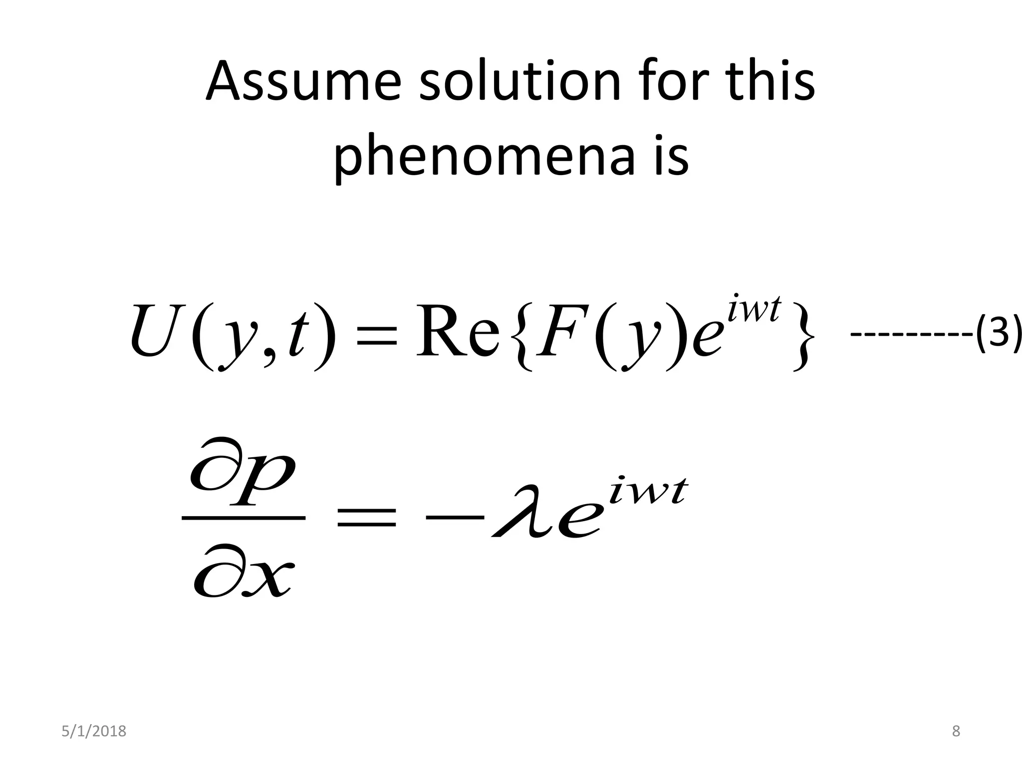 Generalized couette flow by assume solution | PPTX