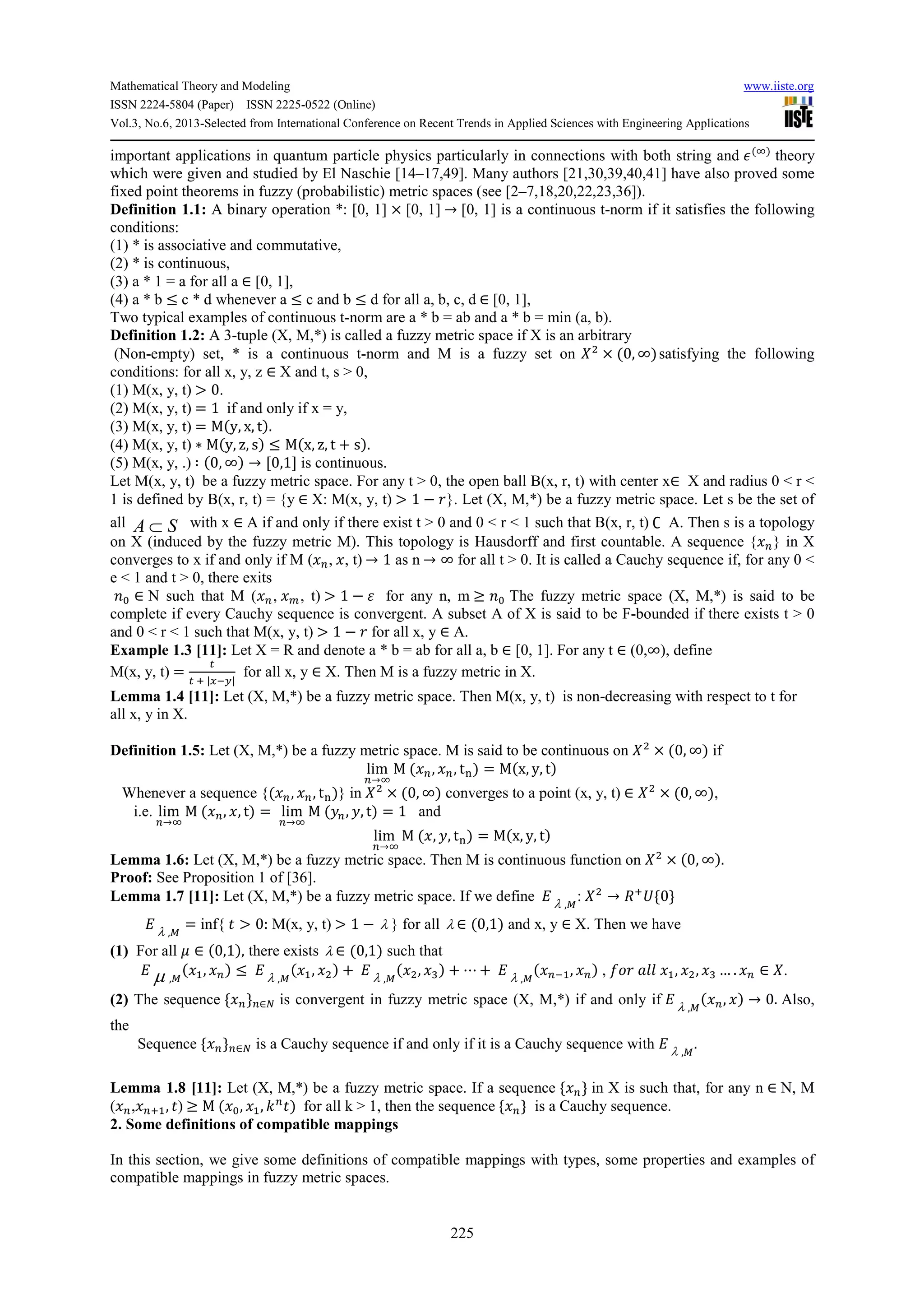 Generalized Fixed Point Theorems For Compatible Mapping In Fuzzy 3