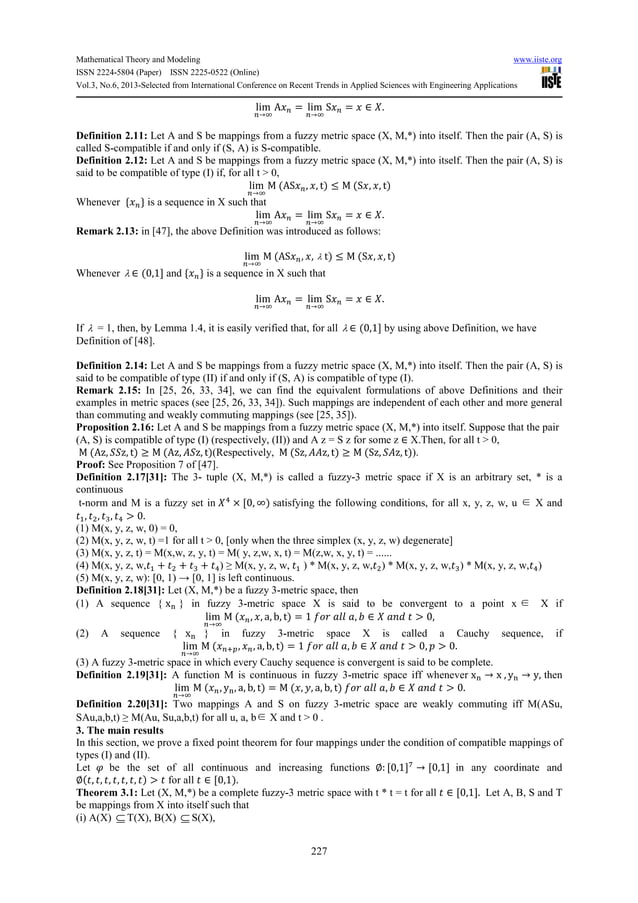 Generalized Fixed Point Theorems For Compatible Mapping In Fuzzy 3