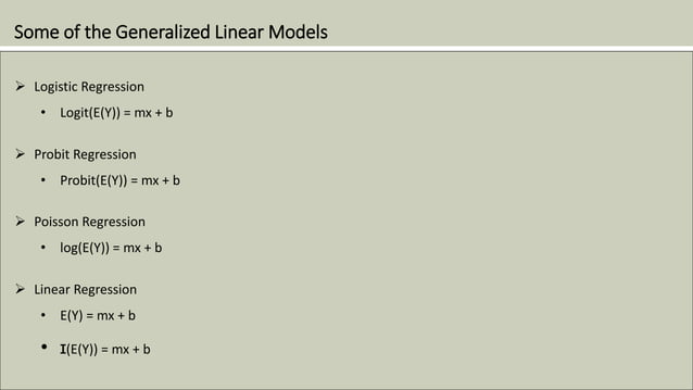 Generalized linear model | PPTX | Business Accounting & Finance | Business
