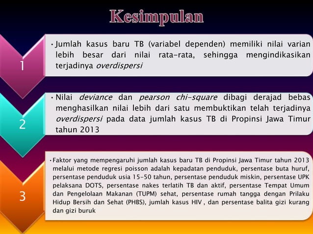 Generalized poisson mengatasi overdispersi kasus TB | PPTX