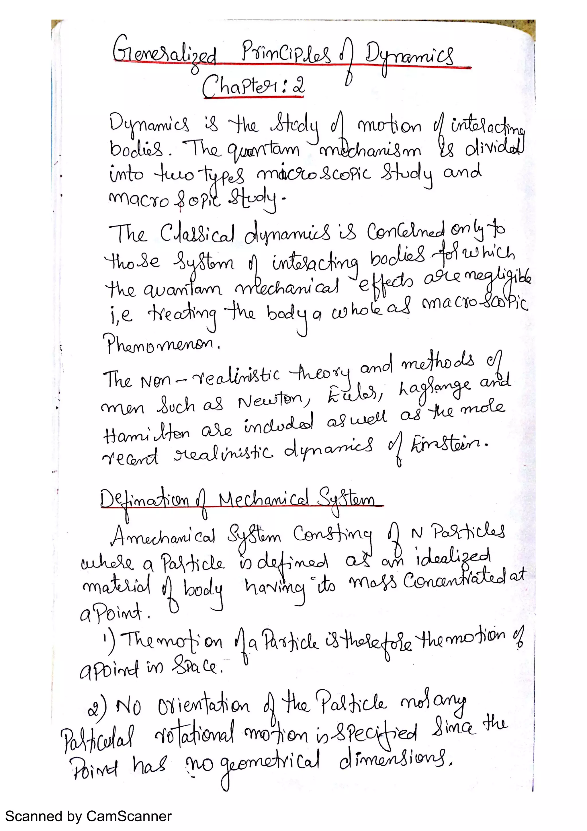 Generalized principles of dynamics | PDF