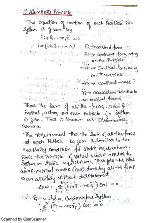 Generalized principles of dynamics | PDF