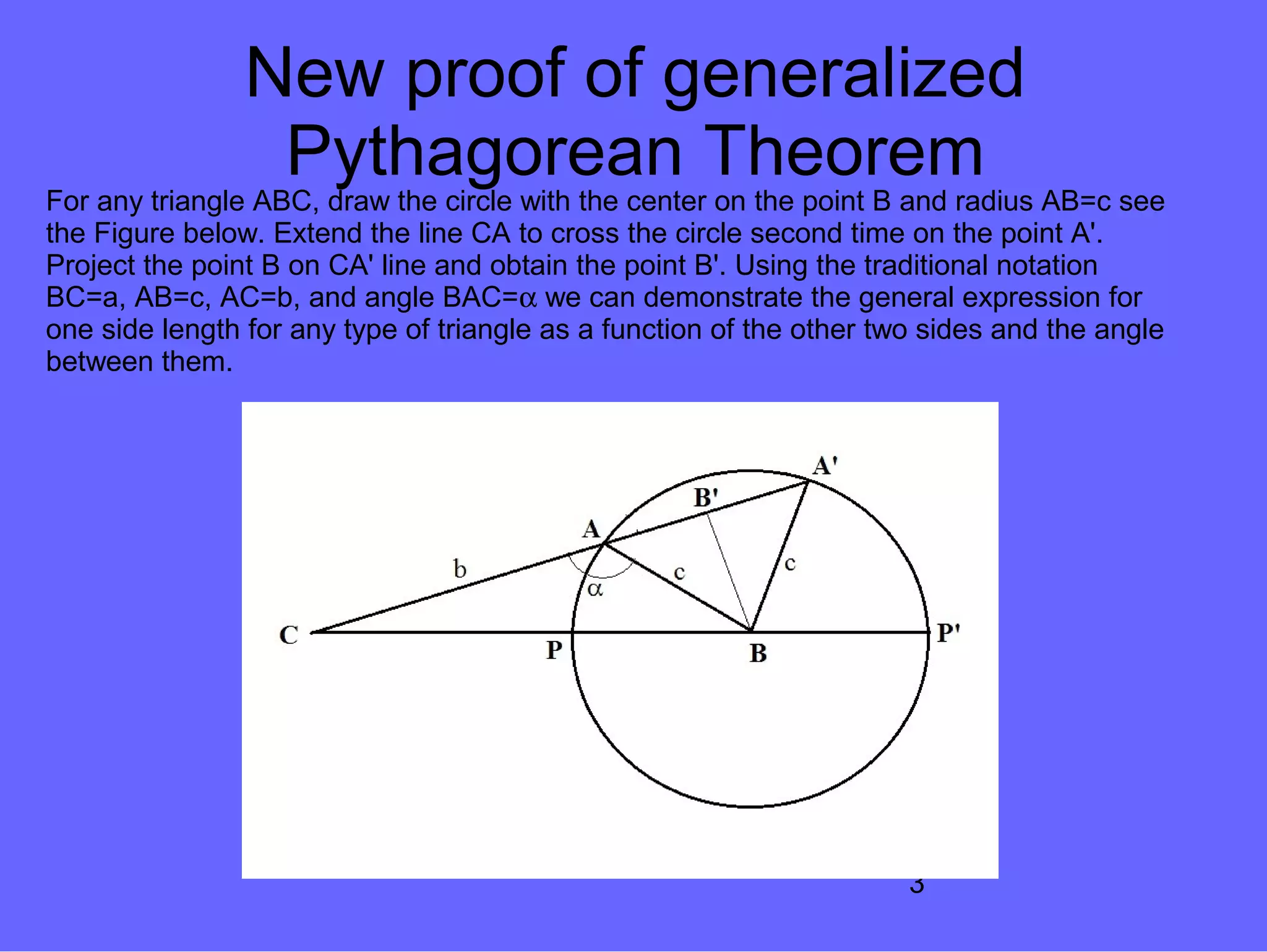 Generalized Pythagorean theorem | PPT